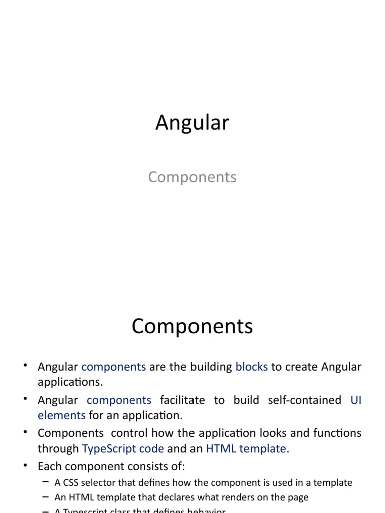 Angular Components | PDF