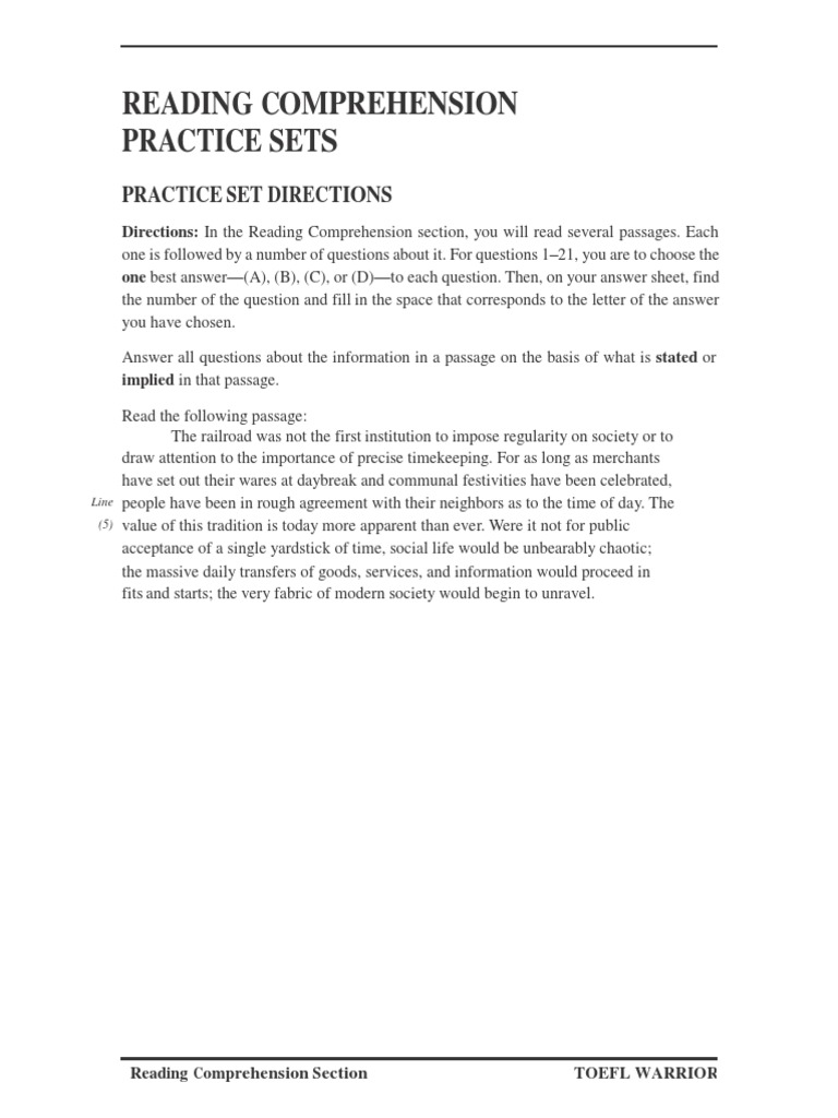 TOEFL Reading Comprehension Practice | PDF | Water | Oceans
