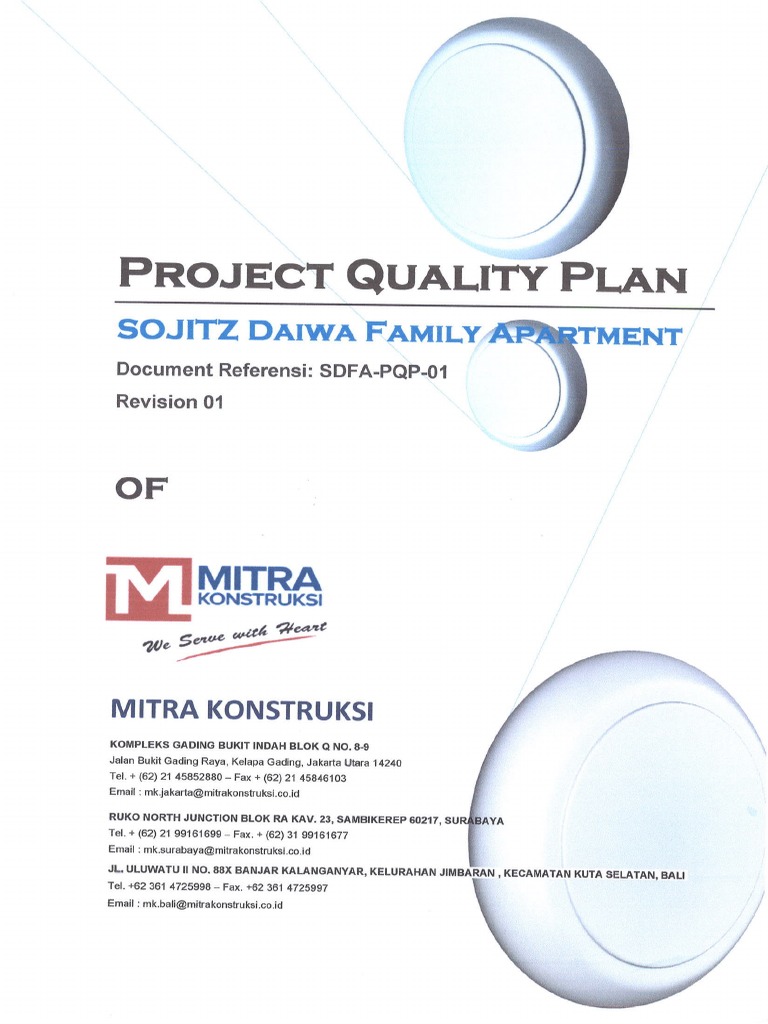 Contoh Quality Plan | PDF