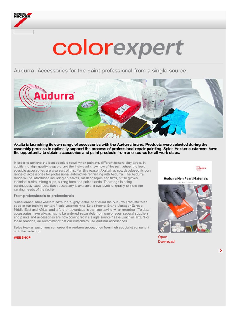 Audurra: Accessories For The Paint Professional From A Single Source | PDF