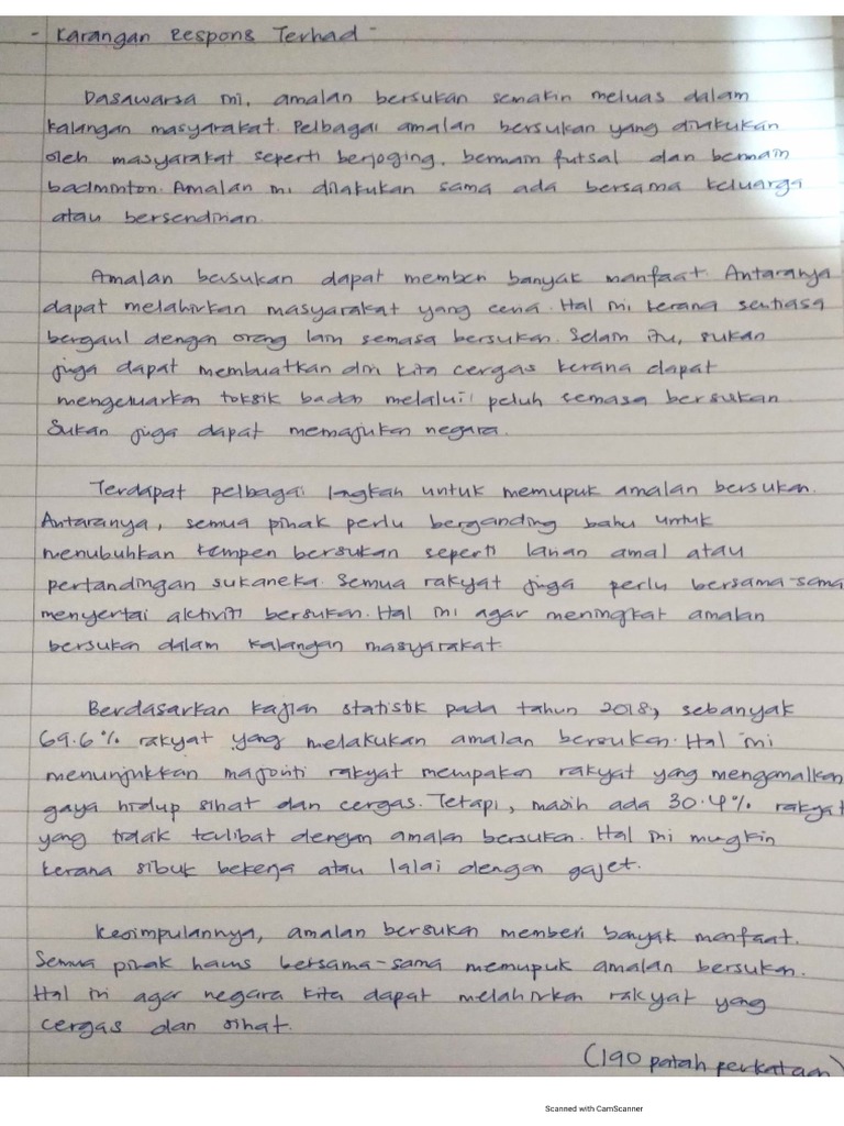 Karangan Respons Terhad | PDF