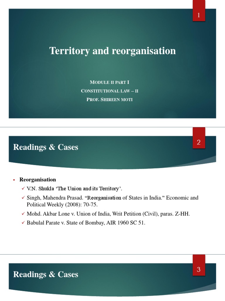 India’s Territorial Reorganisation Explained | PDF | Public Law ...