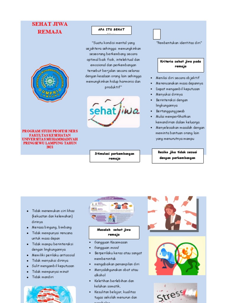 Leaflet Sehat Jiwa Remaja | PDF