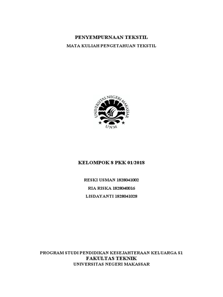 Penyempurnaan Tekstil | PDF