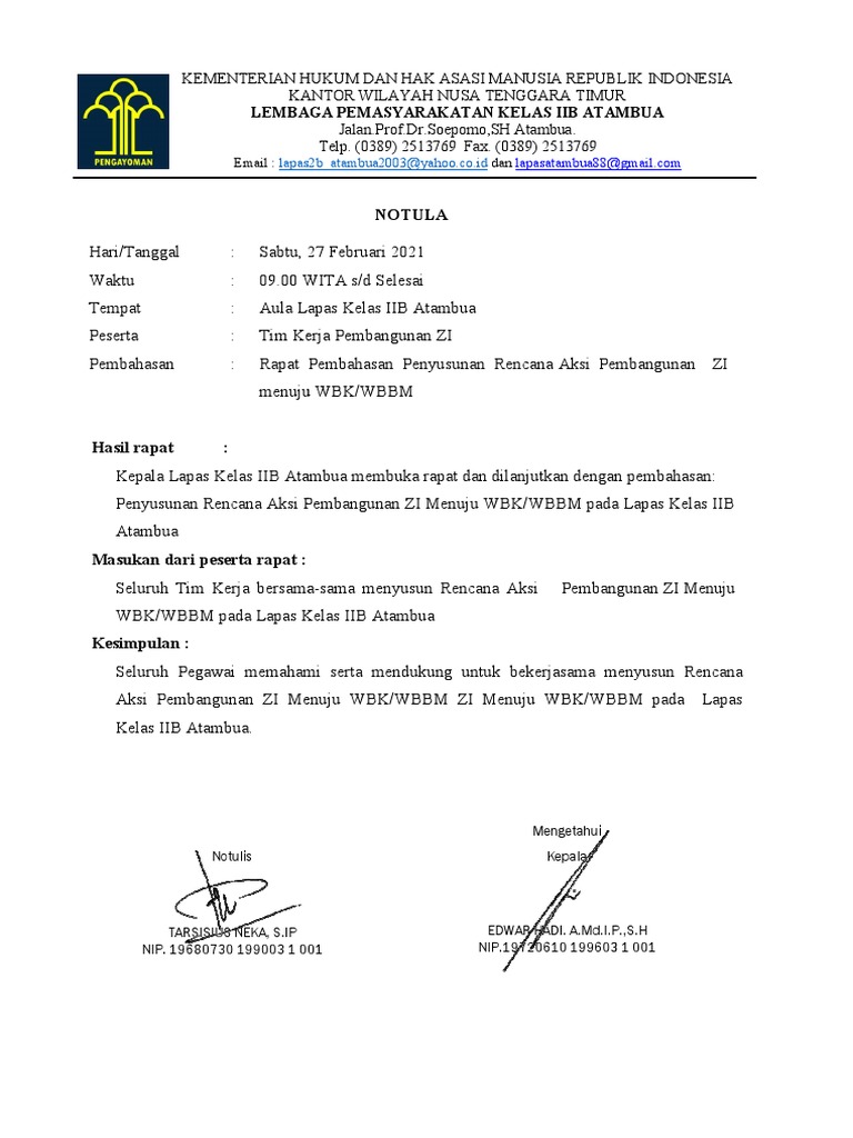Notula Dan Dokumentasi | PDF