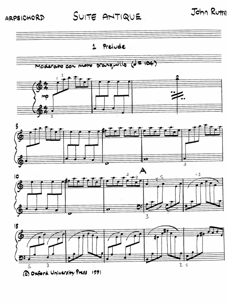 Rutter - Suite Antique - Cembalo | PDF