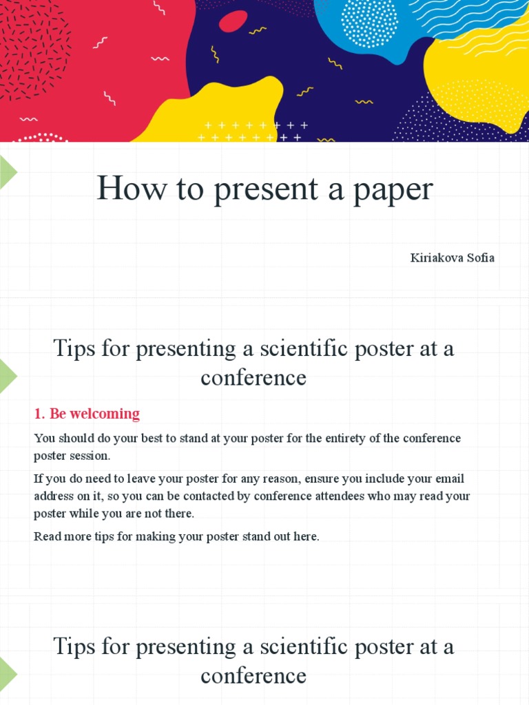 How To Present A Paper | PDF