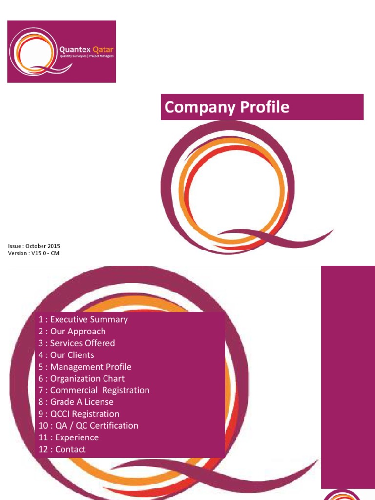 Quantex Qatar Company Profile V15 CM - Oct 2015 | PDF | Benchmarking ...