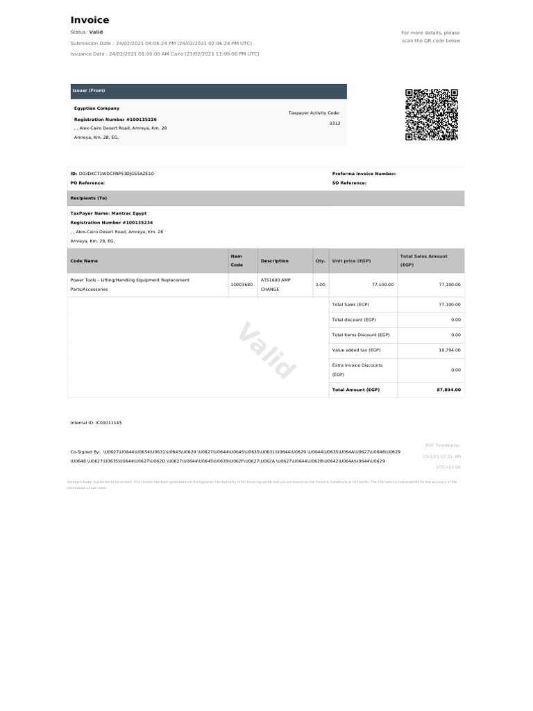 Va Lid: Invoice | PDF | Invoice | Economies