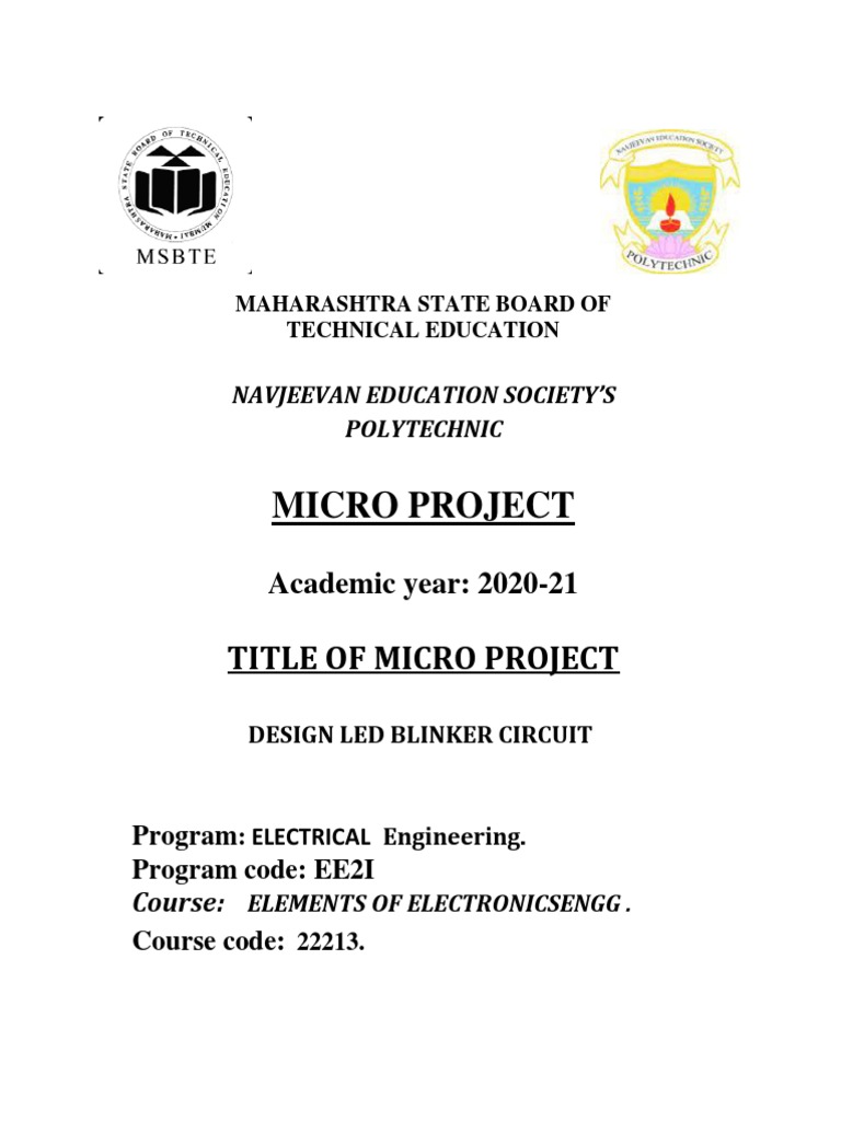 Blinking Led Circuit Pdf Electronic Circuits Transistor