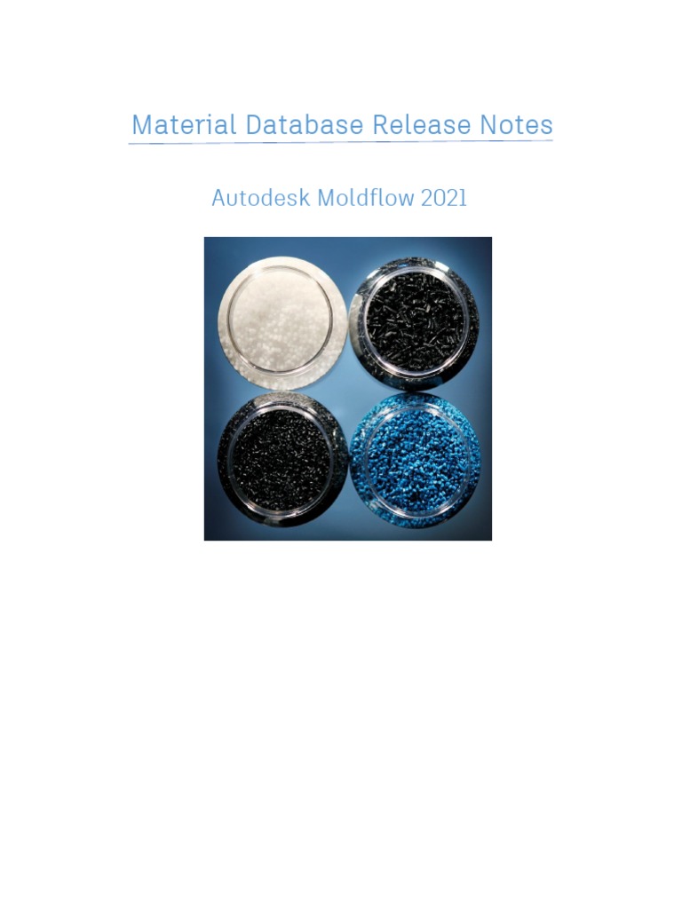 Autodesk Moldflow 2021 Material Database Update | Download Free PDF ...