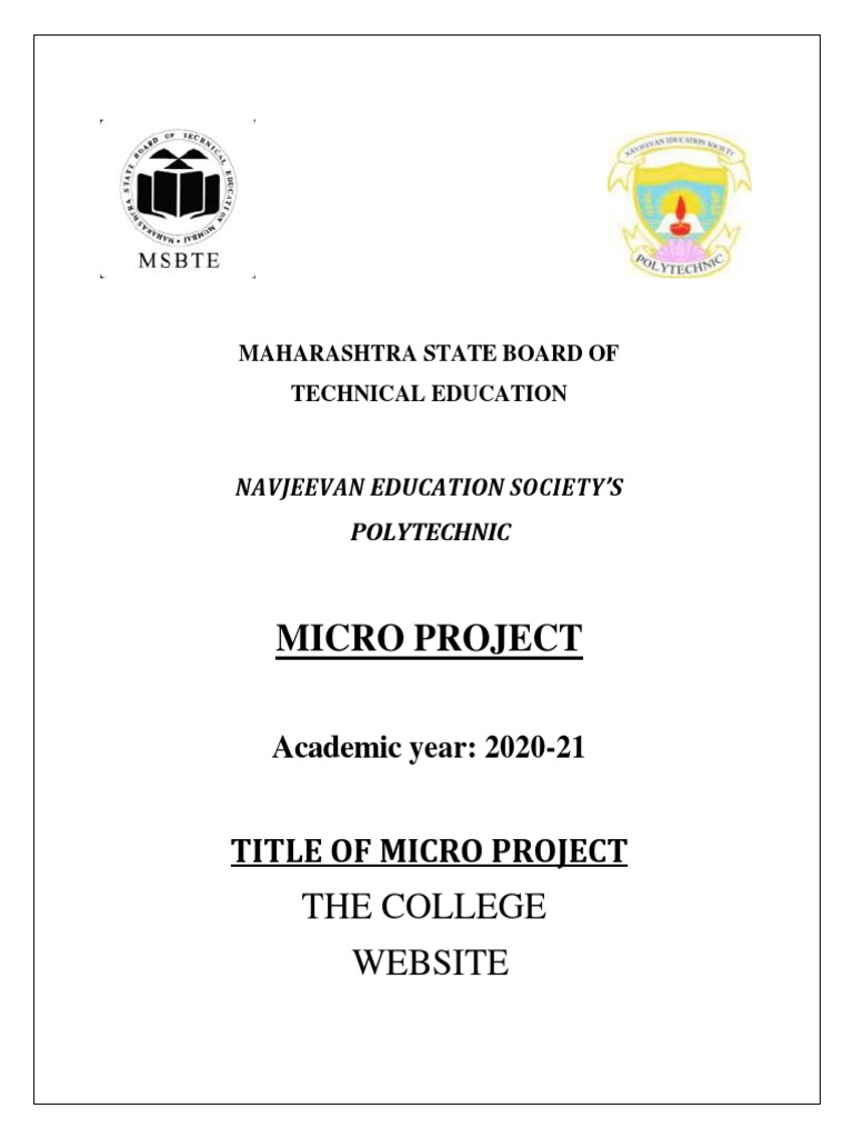 College Website WPD Micro Project | PDF | Html | World Wide Web