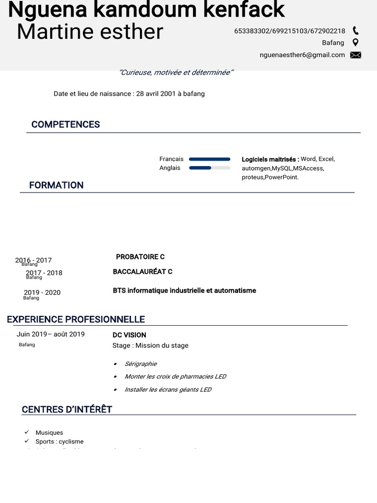 Mon CV | PDF