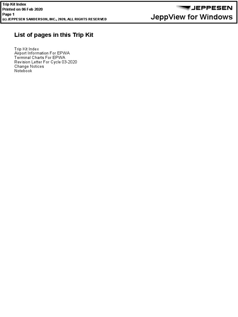 EPWA Airport Information and Charts | PDF | Air Traffic Control | Runway