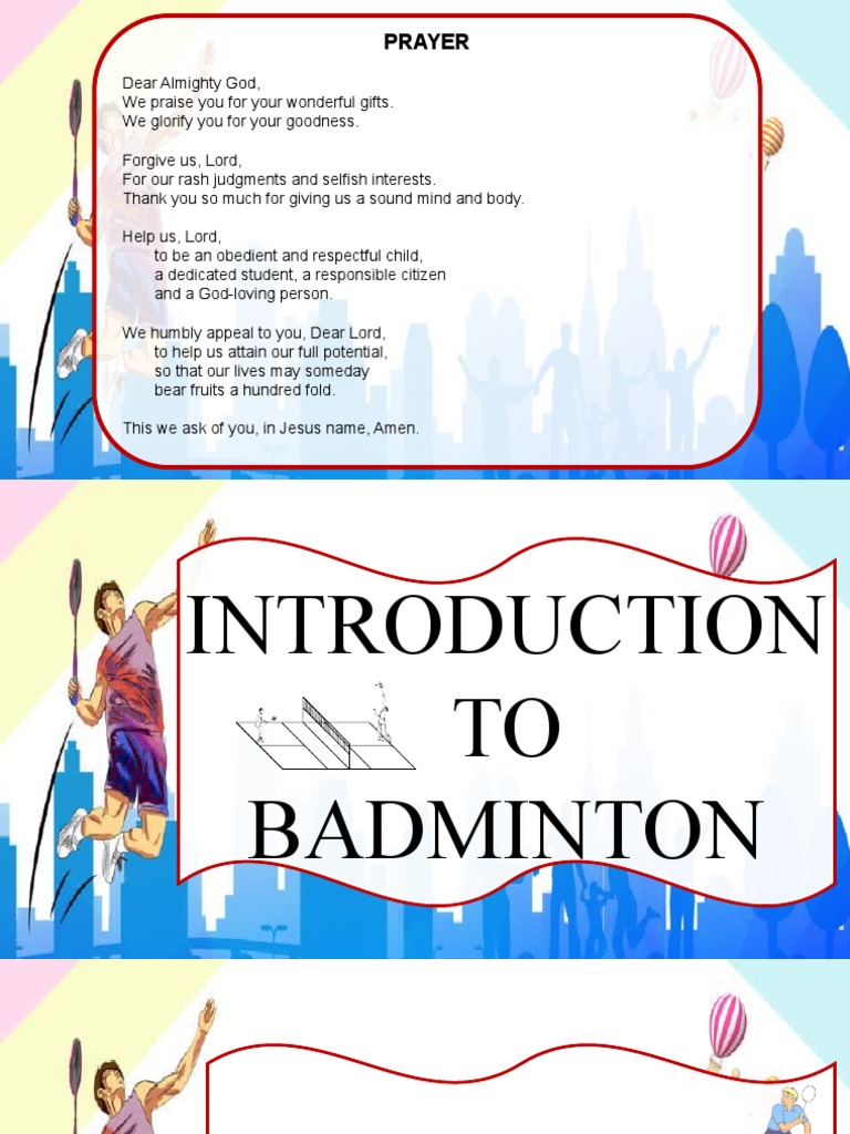 Introduction To Badminton | PDF | Racquet Sports | Sports