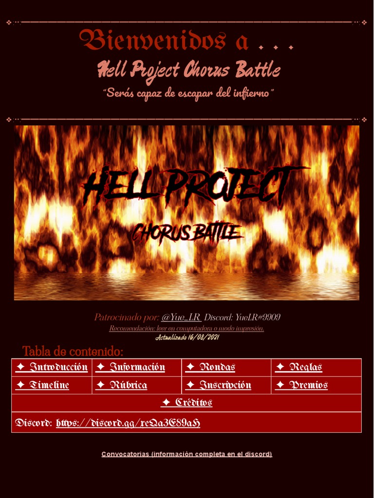 Hell Project Chorus Battle: Guía Completa | PDF