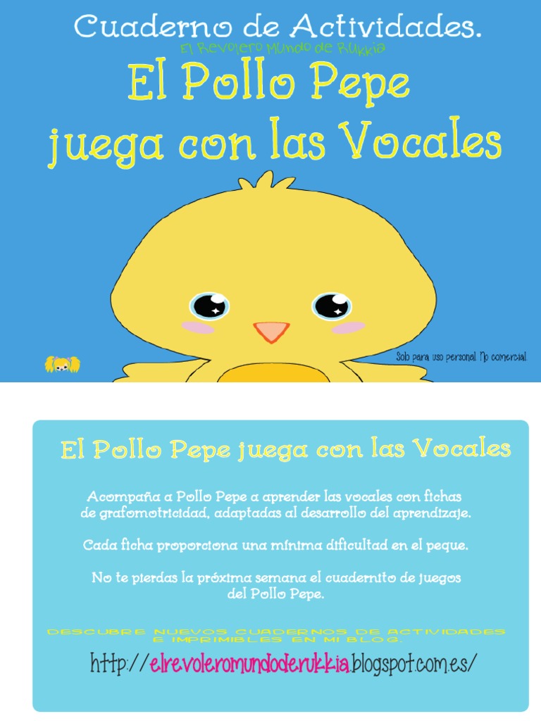 Cuaderno de Actividades de Pollo Pepe by Rukkia (A4) | PDF