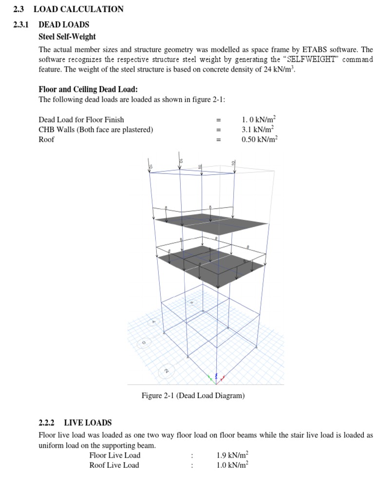 Dead Load Calculation for Building Design | PDF