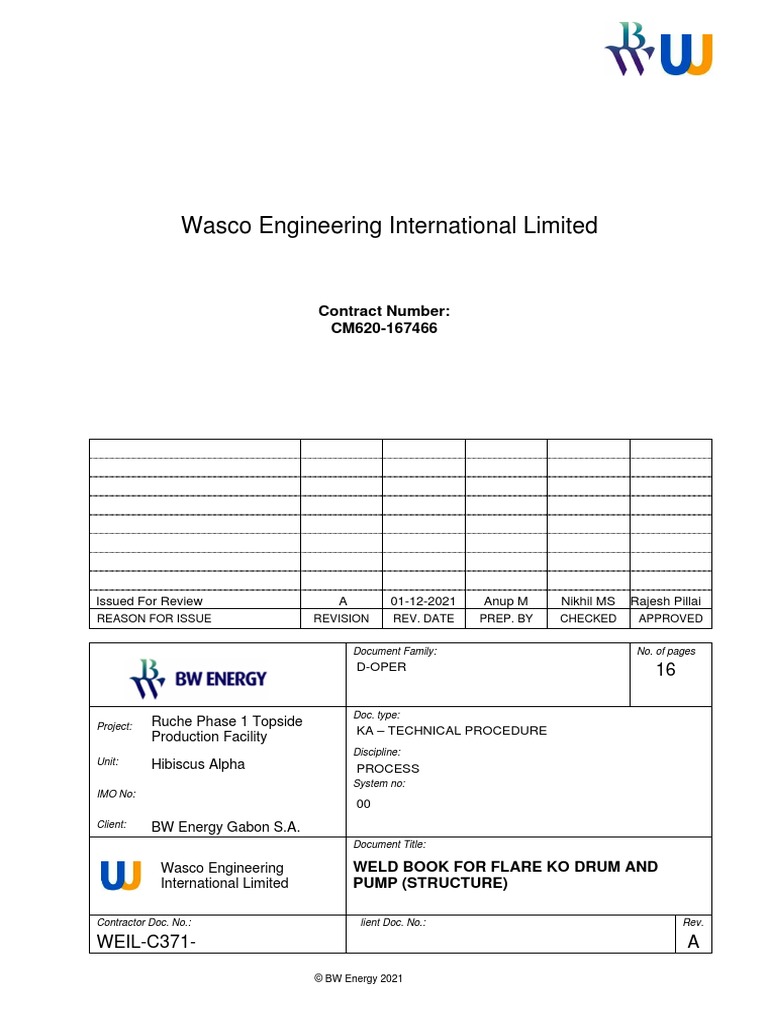 Weld Book - Flare KOD - Structure Rev A | PDF | Welding | Construction