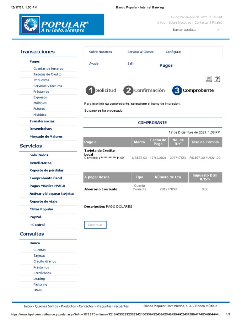 Banco Popular - Internet Banking | PDF | Bancos | Economias