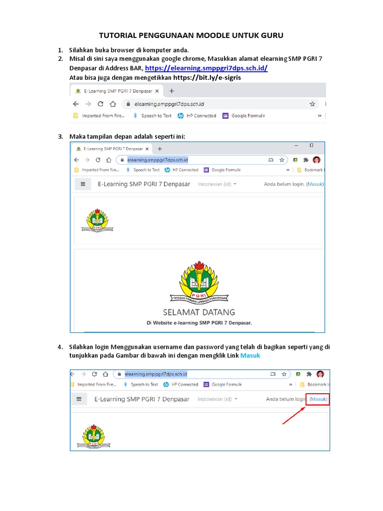 Tutorial Penggunaan Moodle Untuk Guru | PDF | Komputer