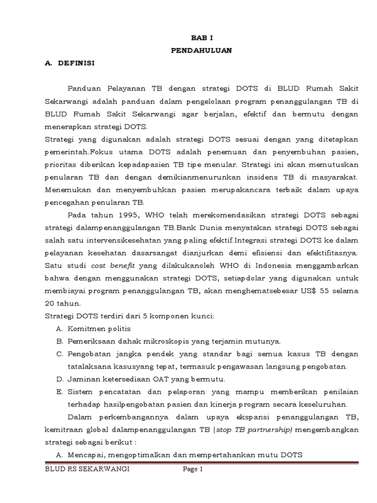 Panduan Pelayanan TB | PDF