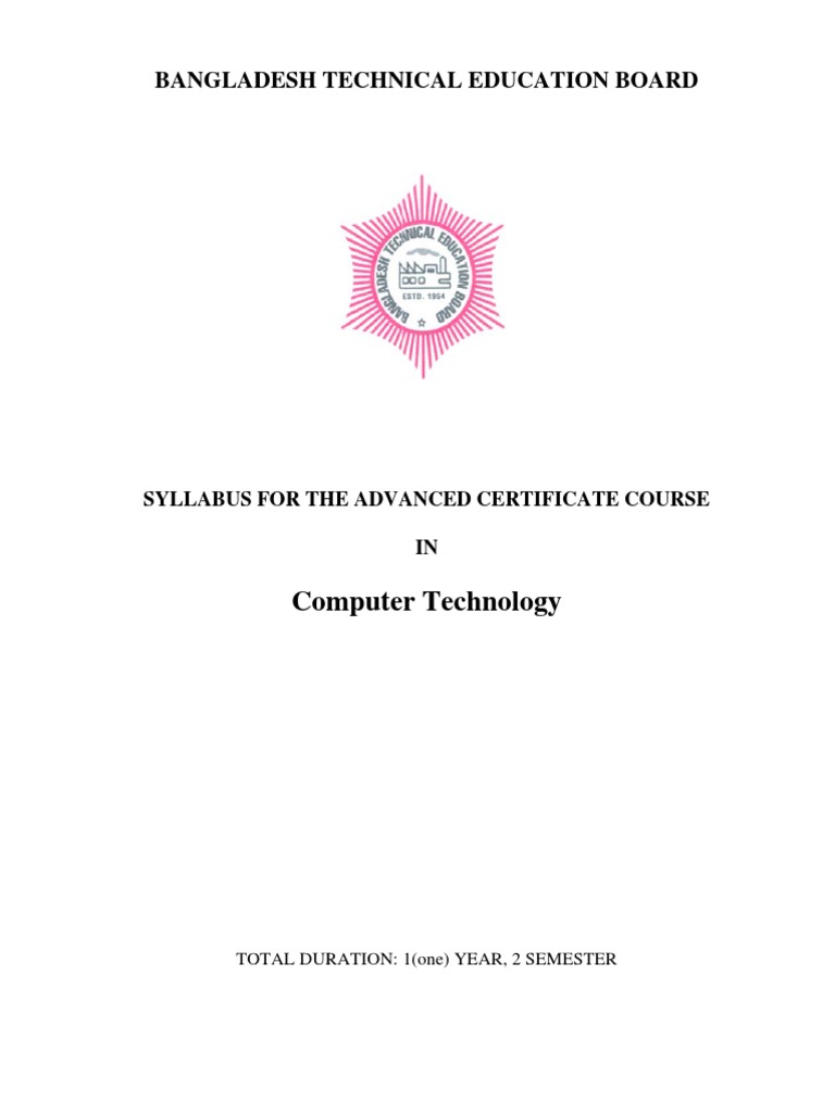 Mastering Computer Fundamentals: A Comprehensive Curriculum for the Advanced Certificate Course ...