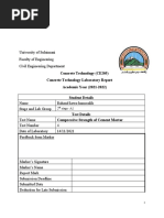 Lab Report Concrete-Compressive Strength | PDF | Concrete | Materials ...