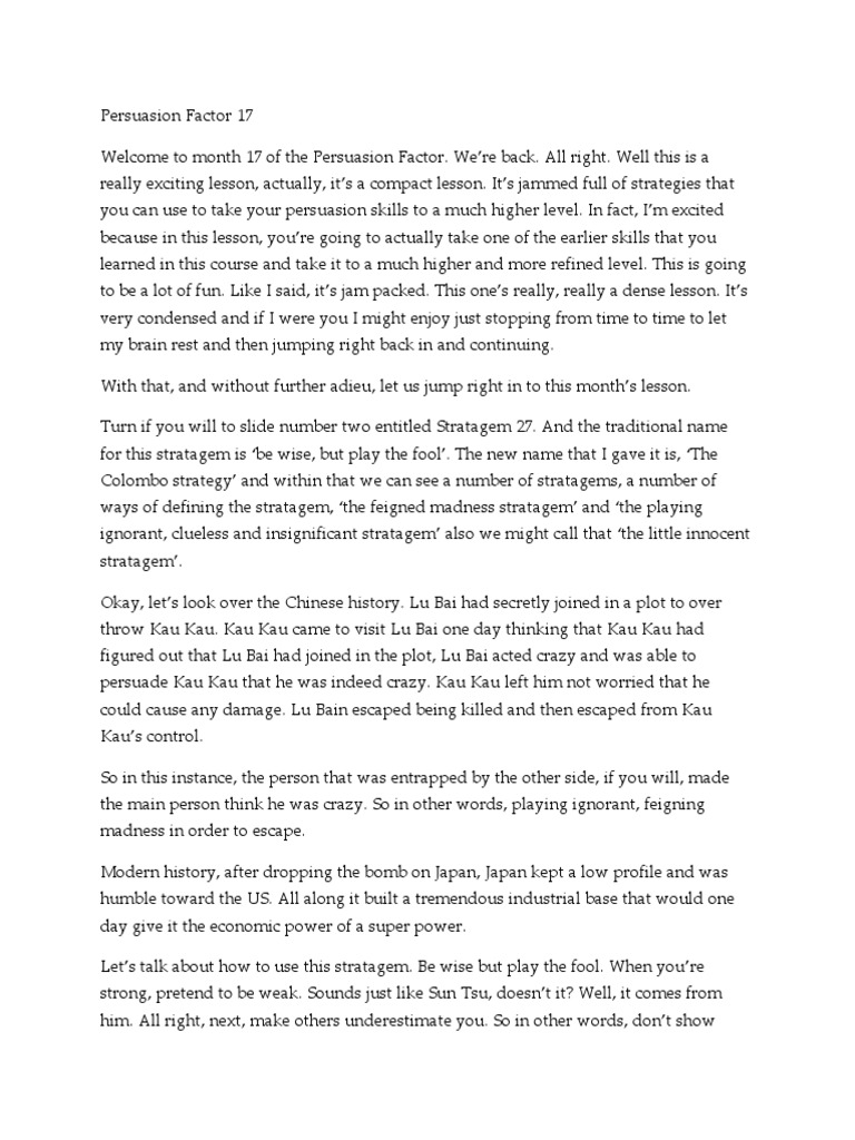 1.17.00 Military Patterns1 | PDF | Persuasion | Question