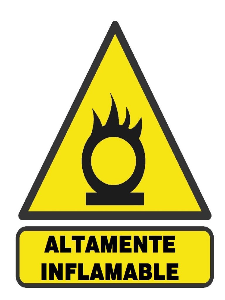 Letrero Acrilico (H30 X W23) CMS Altamente Inflamable-Pictograma Adr | PDF