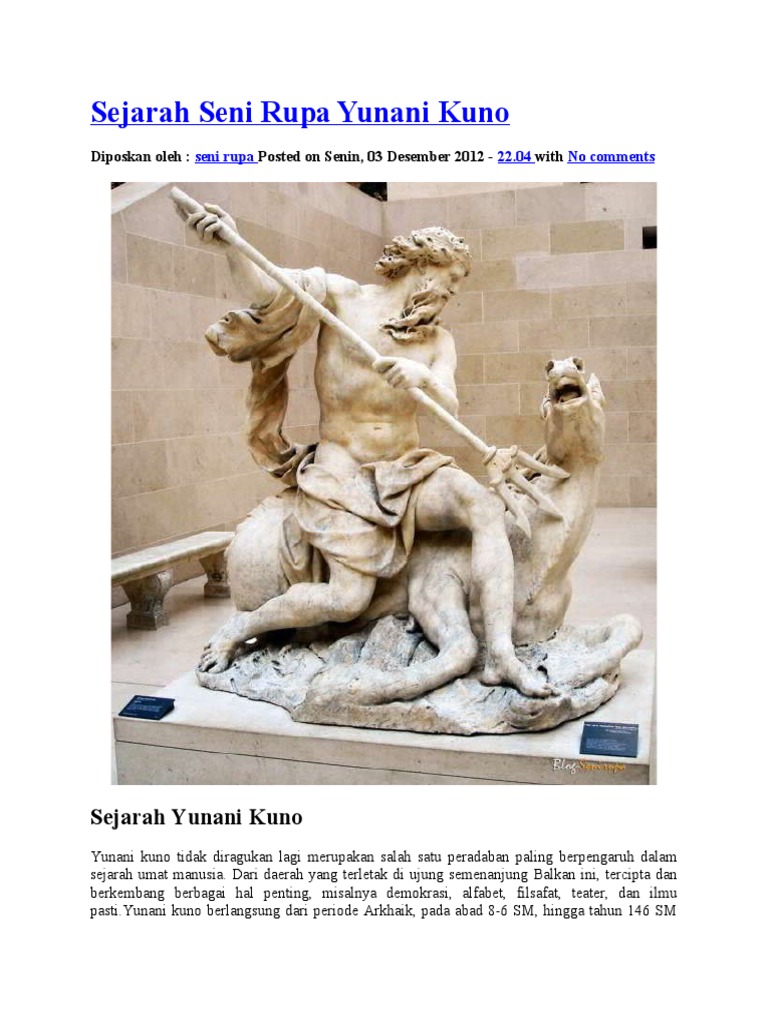 Sejarah Seni Rupa Yunani Kuno | PDF