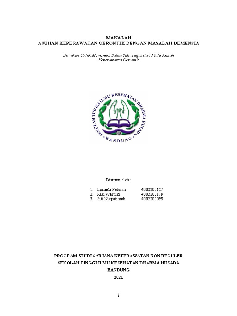 Asuhan Keperawatan Gerontik Pada Pasien Demensia | PDF | Pengembangan Diri
