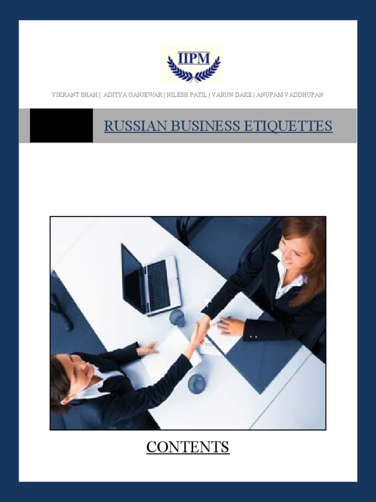 Russian Business Etiquette | PDF | Collectivism | Etiquette