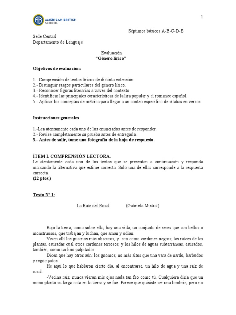 Romances y versos octosílabos: Evaluación | PDF | Poesía | Rima
