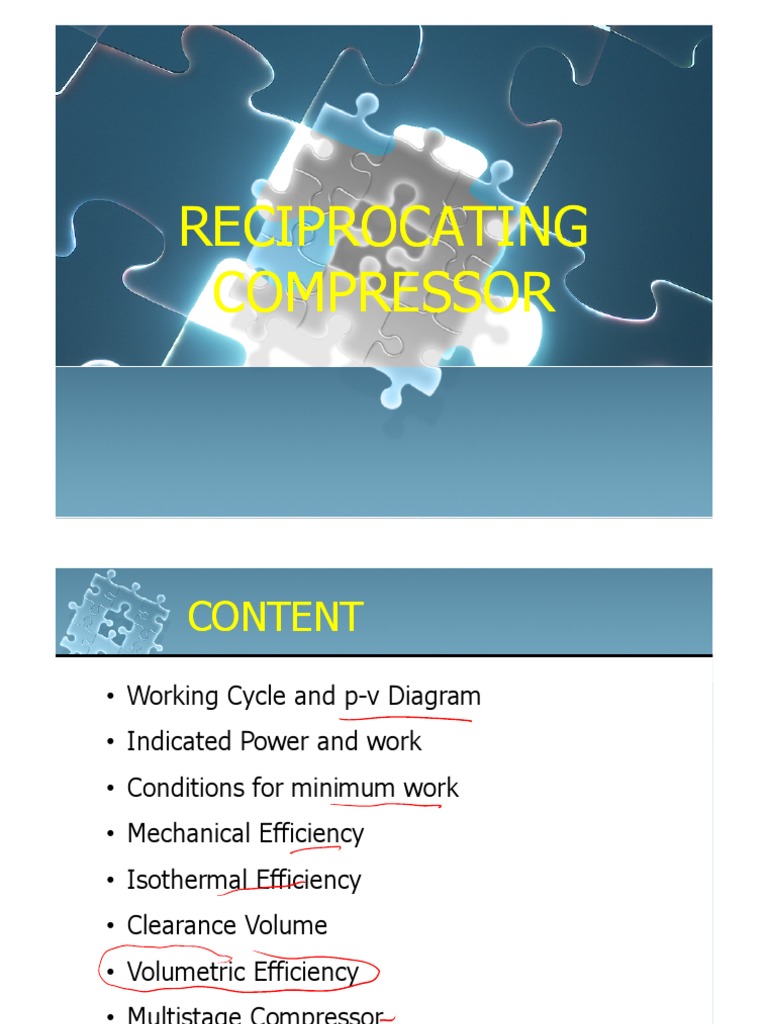 Reciprocating Compressor Efficiency Analysis | PDF | Continuum ...