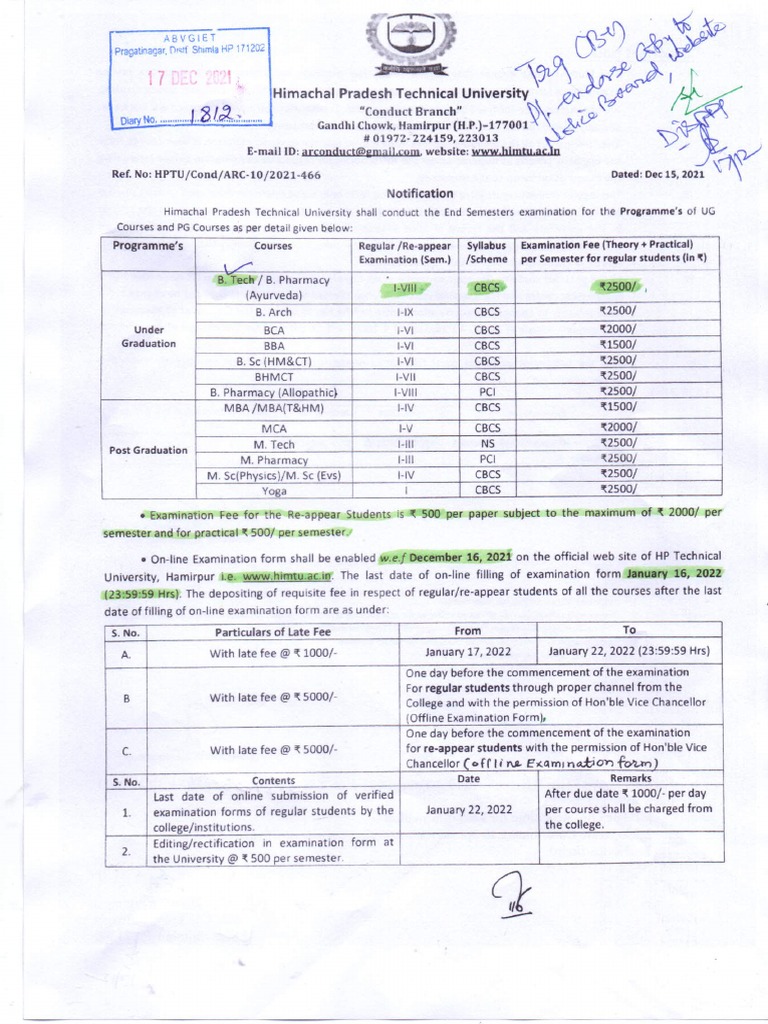 Examination Forms End Semester 2022 (Regular & Reappear) | PDF Examination Forms End Semester 2022 (Regular & Reappear) | PDF