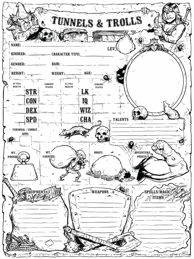 Deluxe T&T Character Sheet | PDF