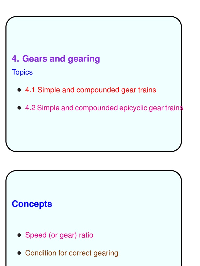 Gears Slides | PDF | Gear | Mechanics