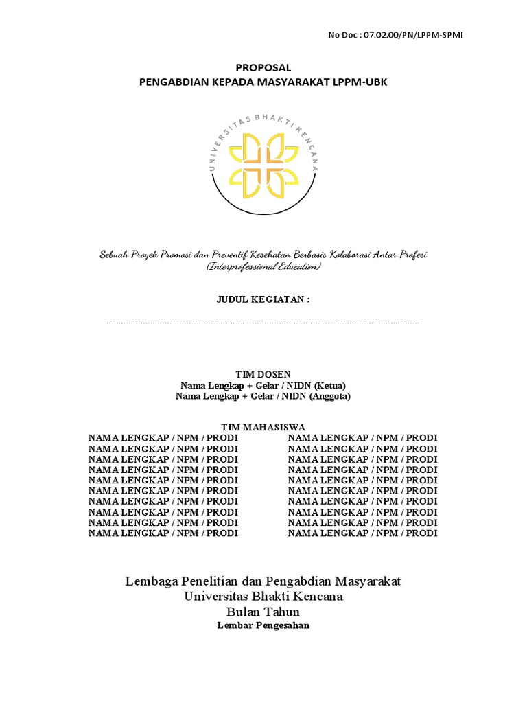 Format Proposal IPE | PDF