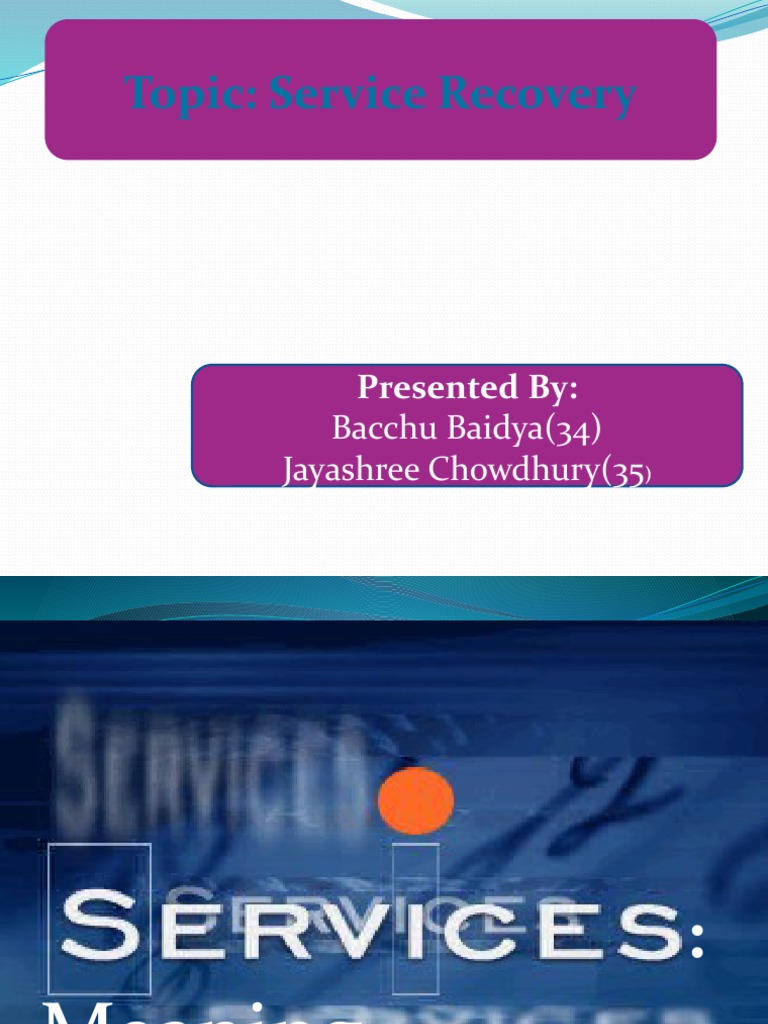Steps in Service Recovery Process | PDF | Goal | Business Process