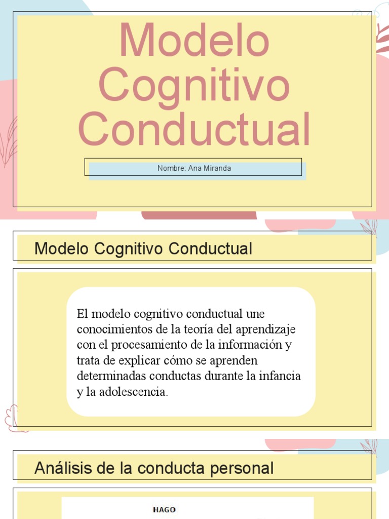 Modelo Cognitivo Conductual | PDF | Aprendizaje | Terapia ocupacional