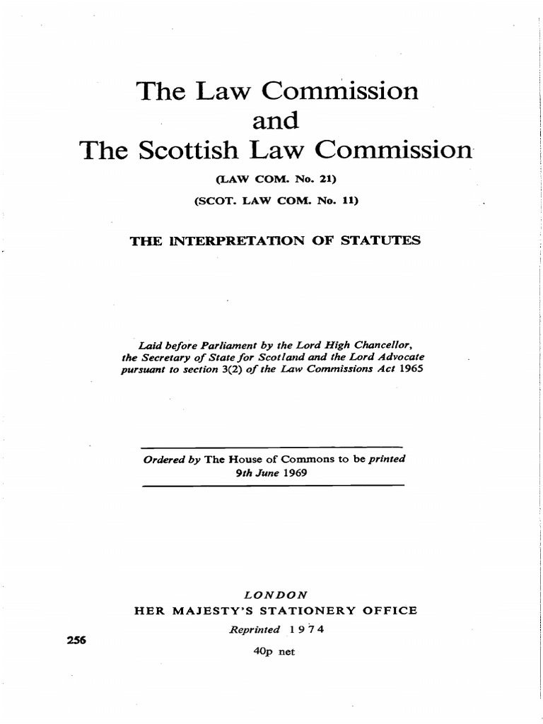 Scottish Law Commission 1969 | Download Free PDF | Statutory ...