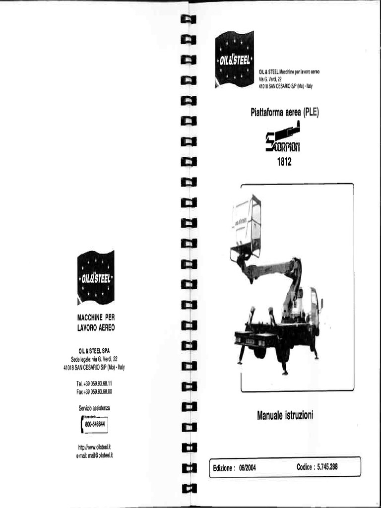 Oil Steel Scorpion 1812 Manual | PDF