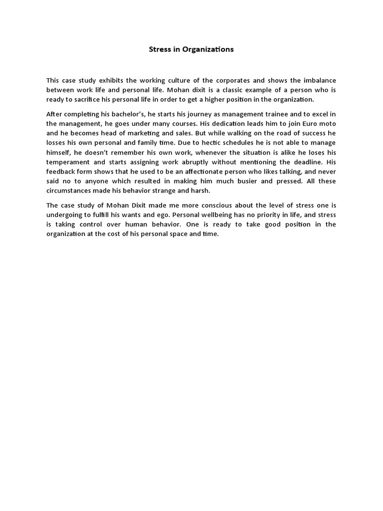 Mohan Dixit Case Study | PDF