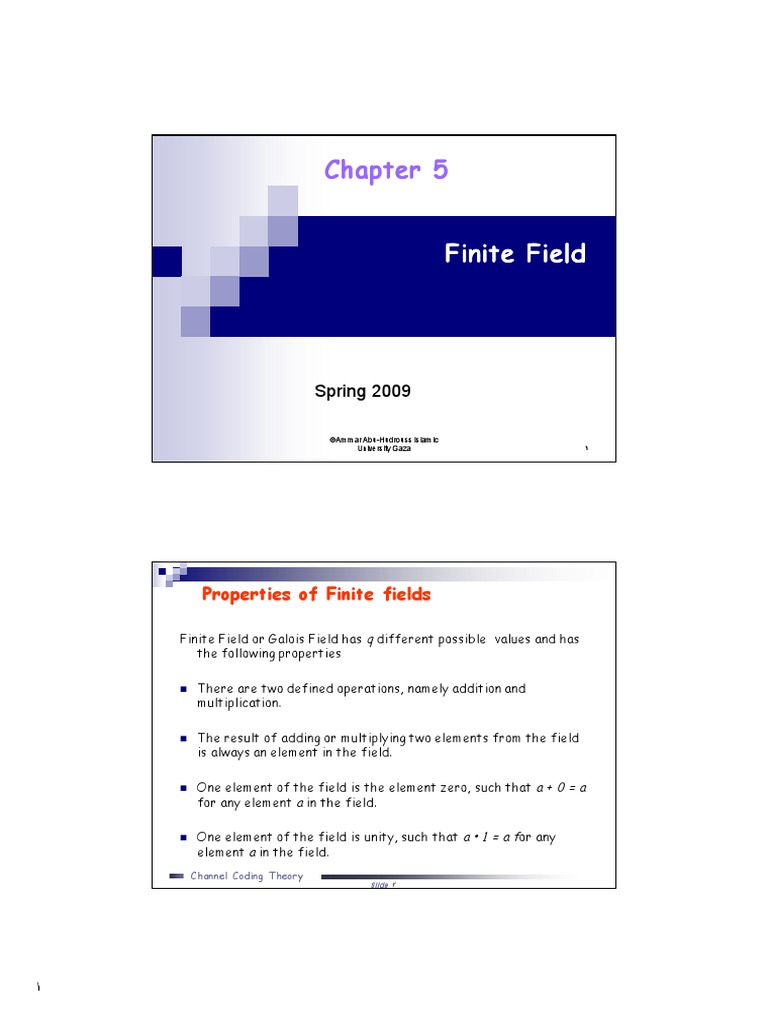 Finite Field Theory | PDF | Field (Mathematics) | Multiplication