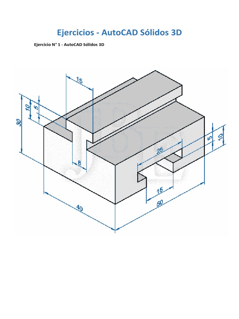 Libro de Ejercicios de Autocad 3d | PDF