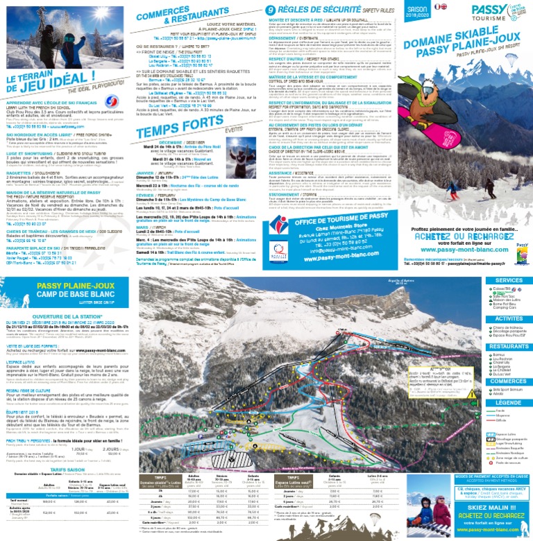 Plan Pistes Plaine Joux 2019 20 VF | Descargar gratis PDF | Neige ...
