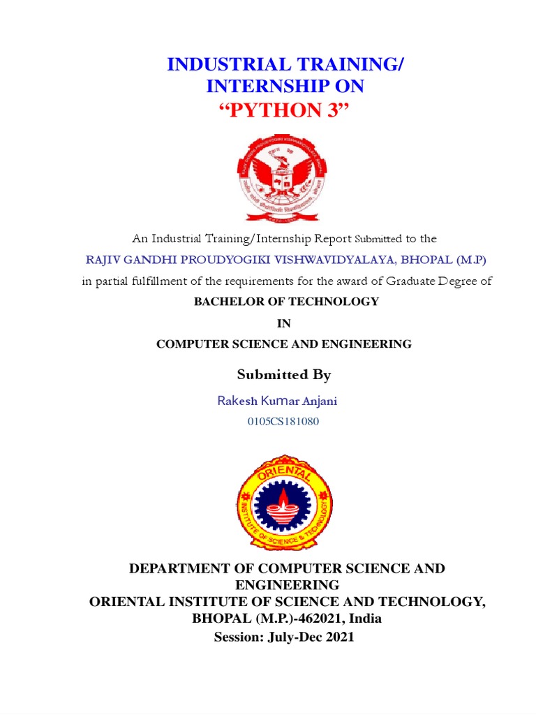 Internship or Industrial Training Rakesh | PDF | Computing | Computer Engineering