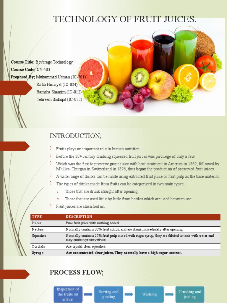 Technology of Fruit Juices | PDF | Filtration | Juice