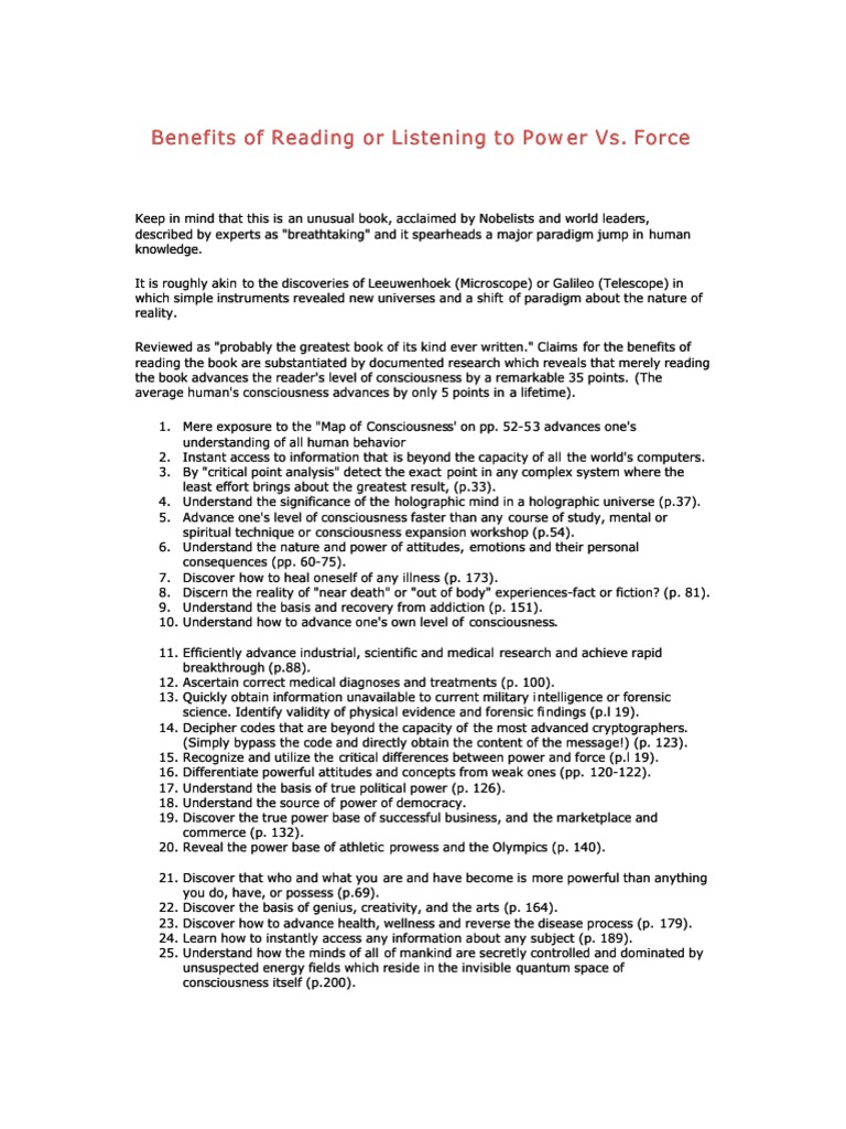 Power Vs Force | PDF | Consciousness | Truth